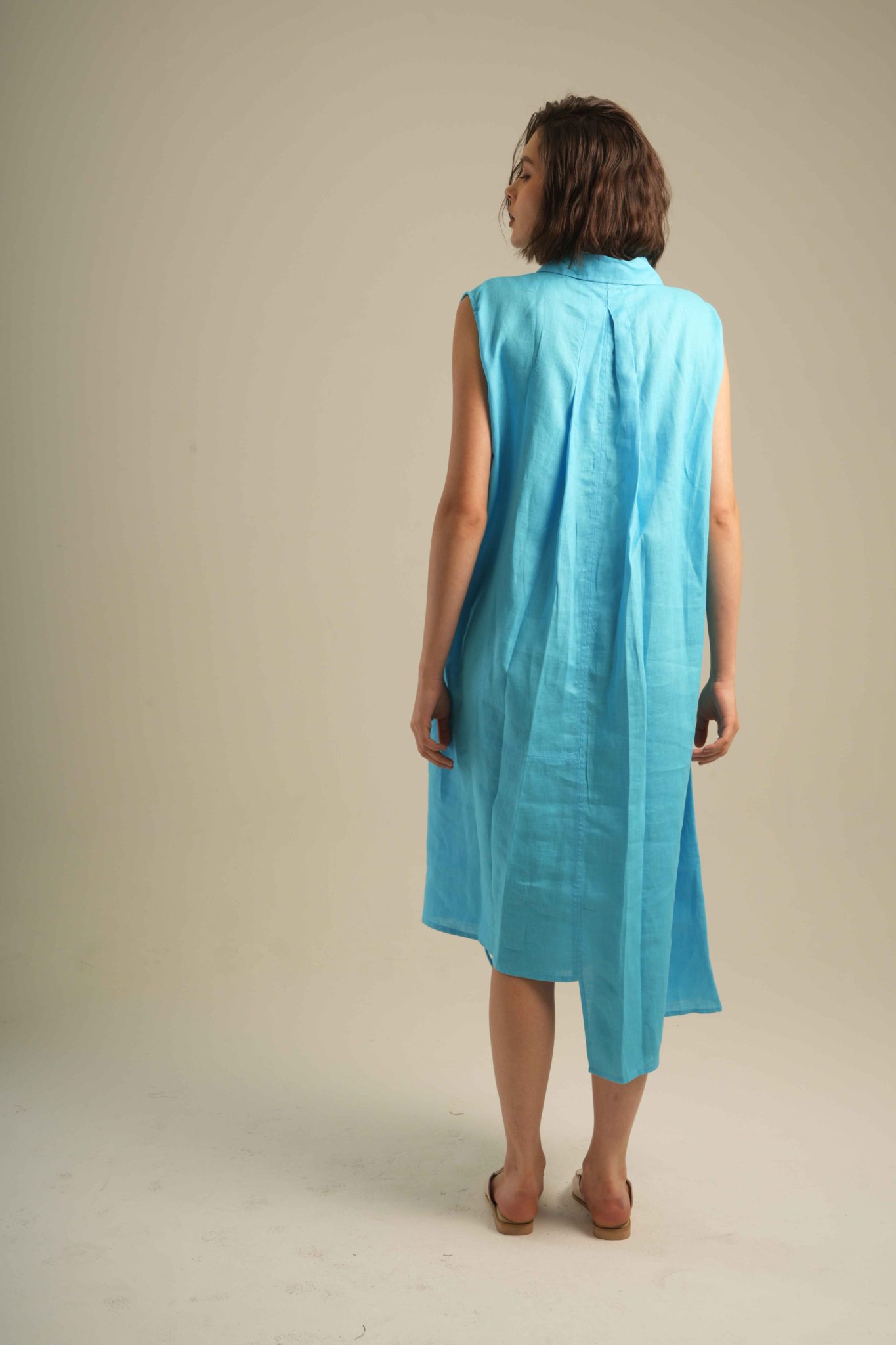 Avery Dress in Hawaiian Blue - MaoMao